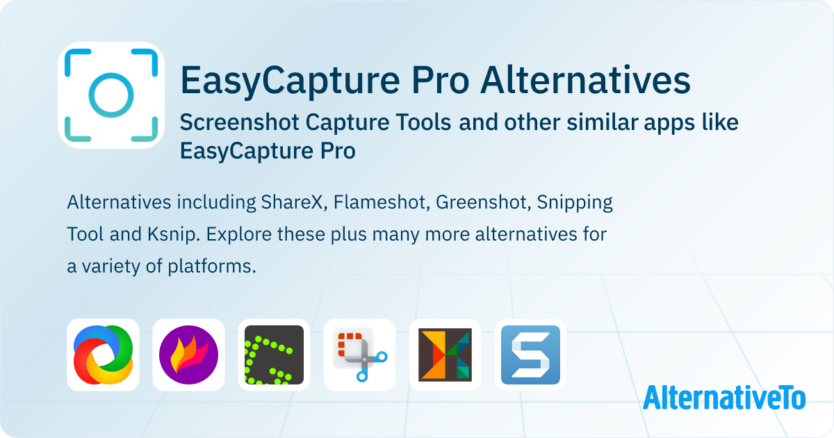 EasyCapture Pro Alternatives: Top 12 Screenshot Capture Tools & Similar ...