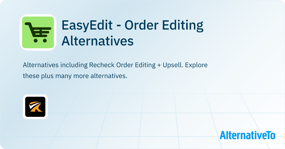 EasyEdit - Order Editing Alternatives - Explore Similar Software ...