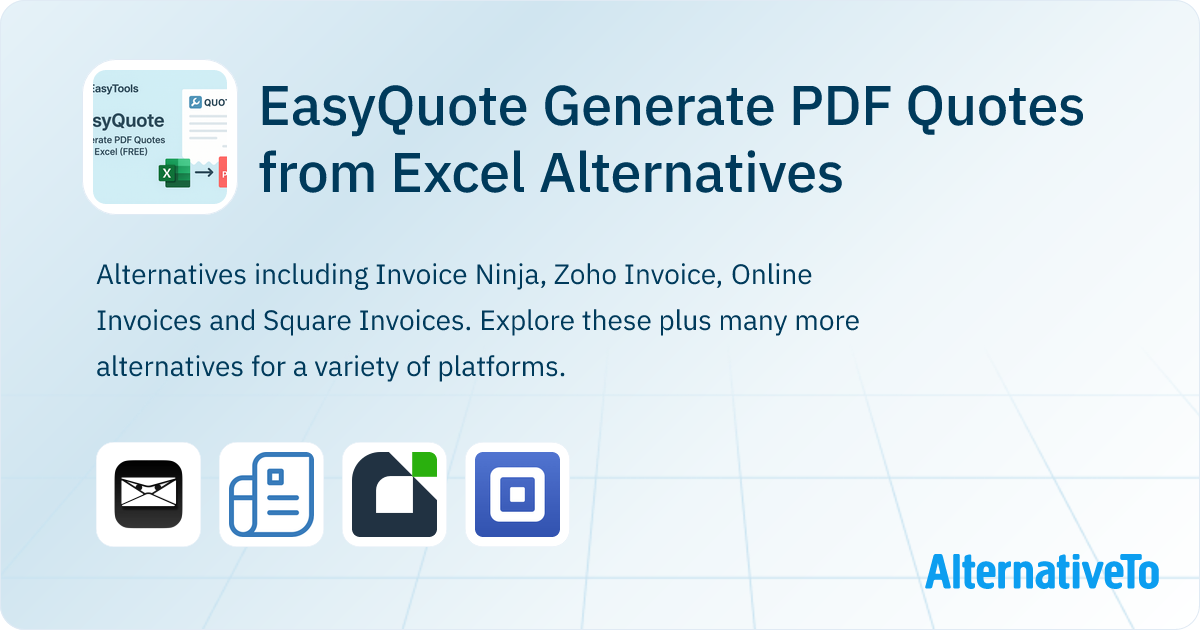 EasyQuote Generate PDF Quotes from Excel Alternatives - Explore Similar ...