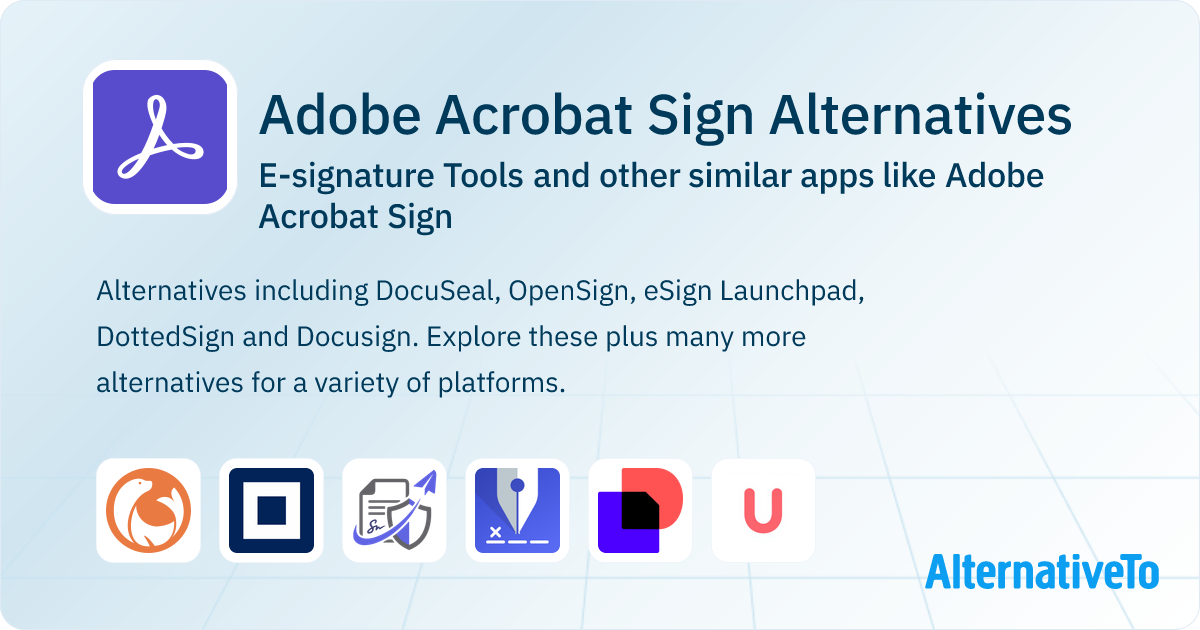 Adobe Acrobat Sign Alternatives: Top 12 E-signature Tools & Similar ...