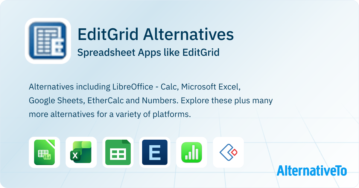 EditGrid Alternatives: Top 23 Spreadsheet Apps & Similar Websites ...