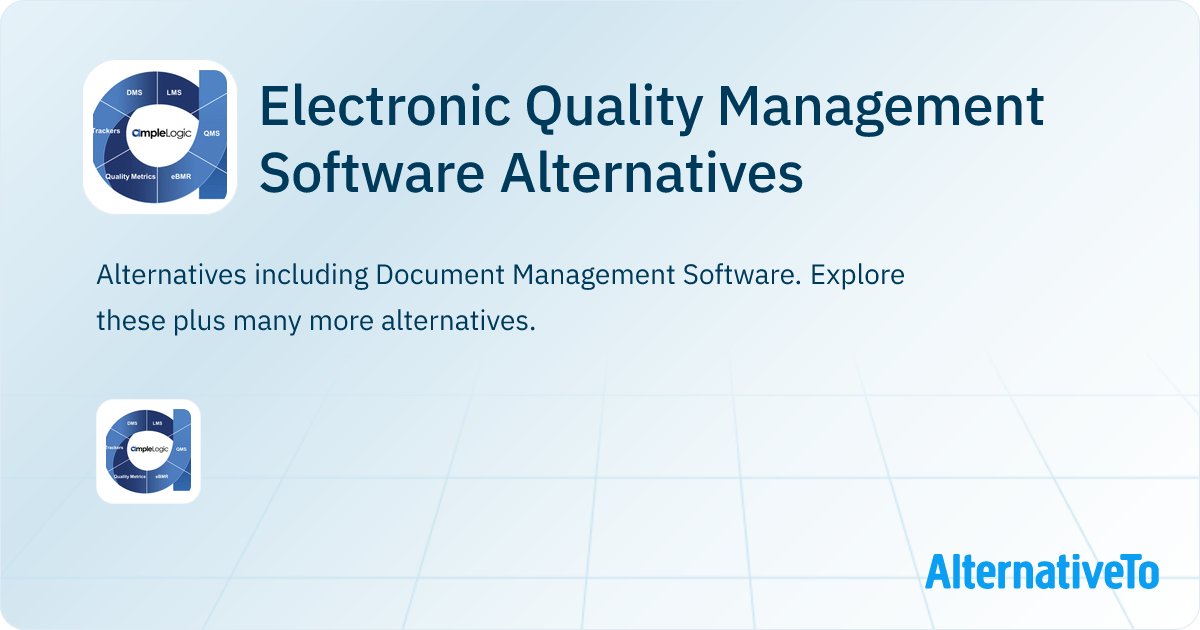 Electronic Quality Management Software Alternatives - Explore Similar ...