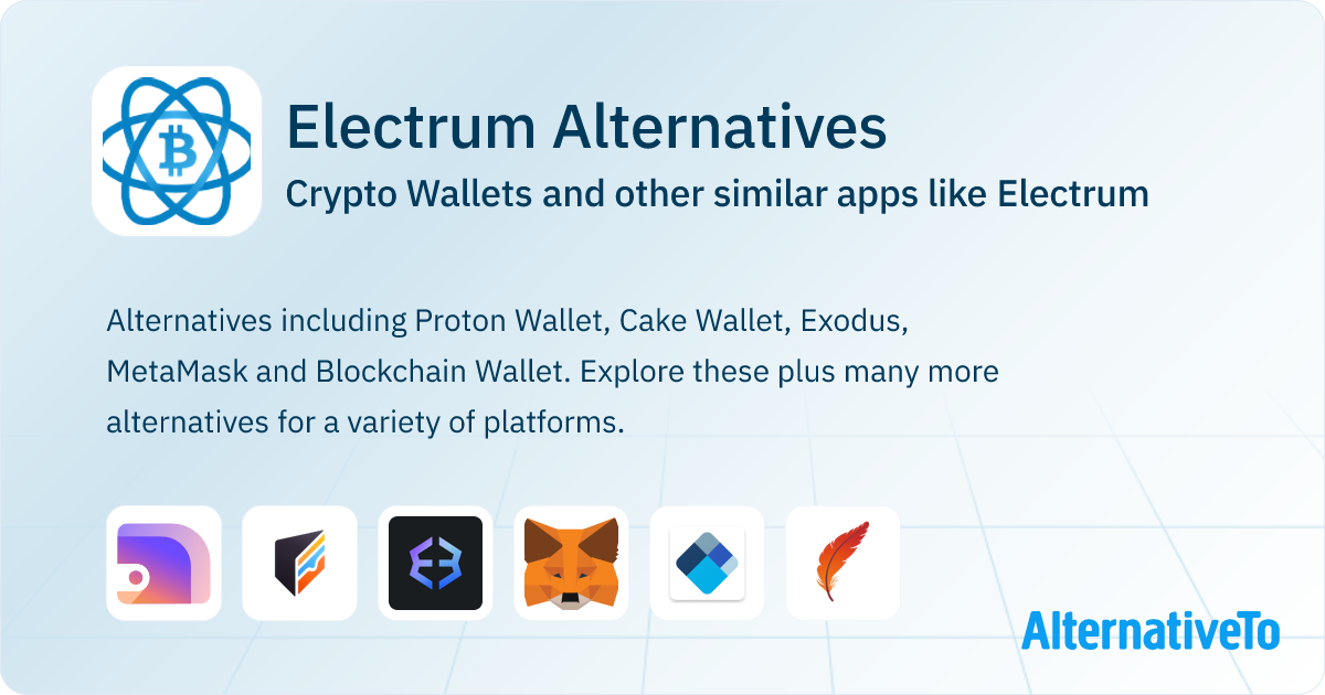 Electrum Alternatives: Top 12 Crypto Wallets & Similar Apps | AlternativeTo