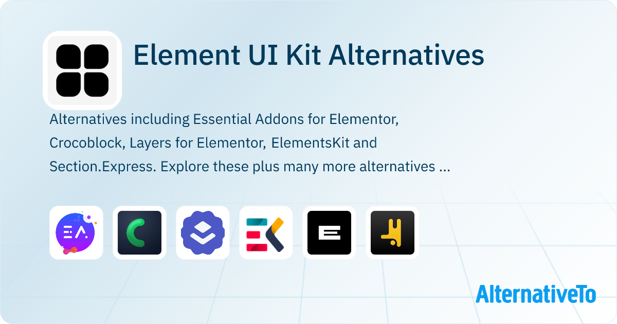 Element UI Kit Alternatives - Explore Similar Software | AlternativeTo