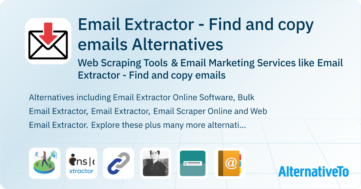 Email Extractor - Find and copy emails Alternatives: Top 6 Web Scraping ...