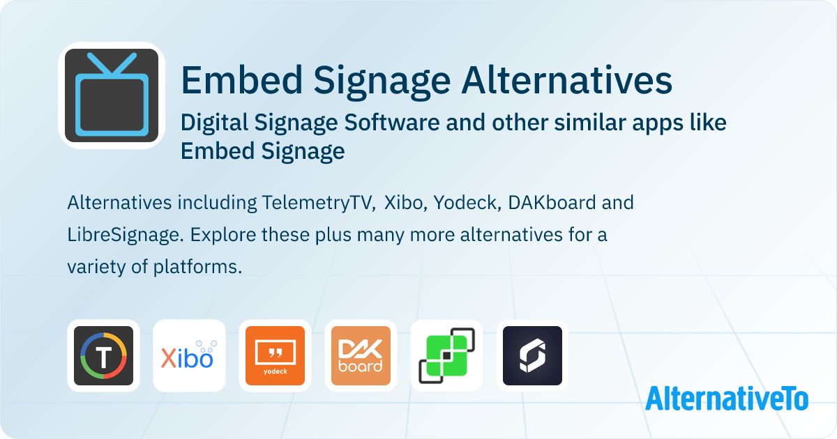Embed Signage Alternatives: Top 12 Digital Signage Software & Similar ...