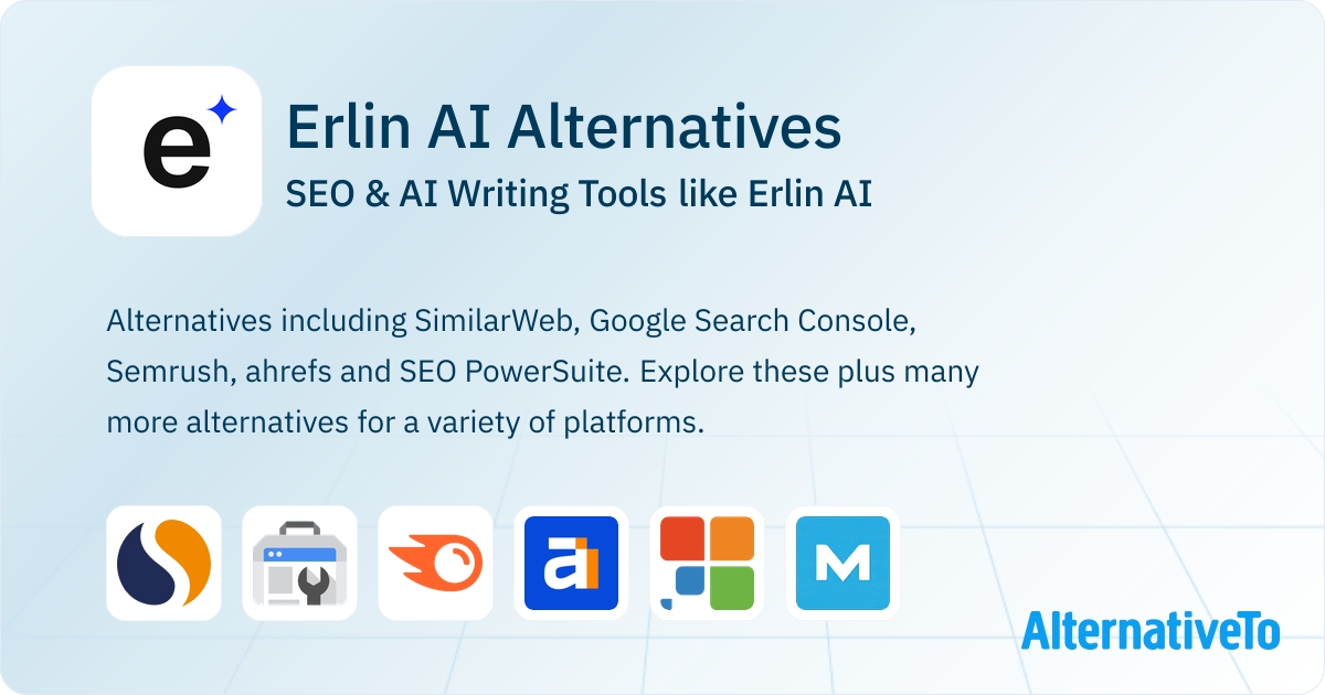 Erlin AI Alternatives: Top 12 SEO & AI Writing Tools | AlternativeTo