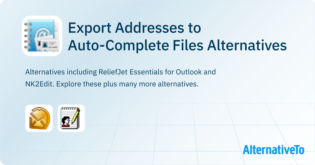 Export Addresses to Auto-Complete Files Alternatives - Explore Similar ...