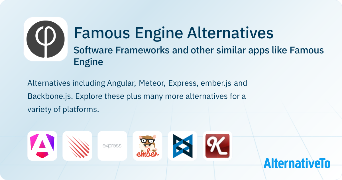 Famous Engine Alternatives: Top 12 Software Frameworks & Similar Apps ...