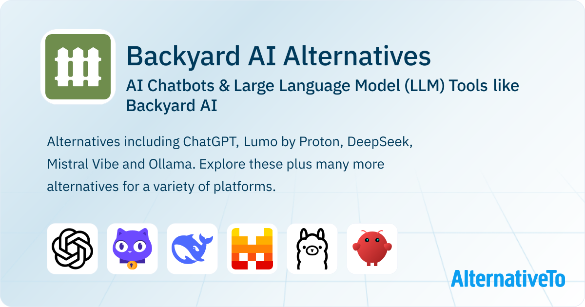 Backyard AI Alternatives: Top 12 AI Chatbots | AlternativeTo