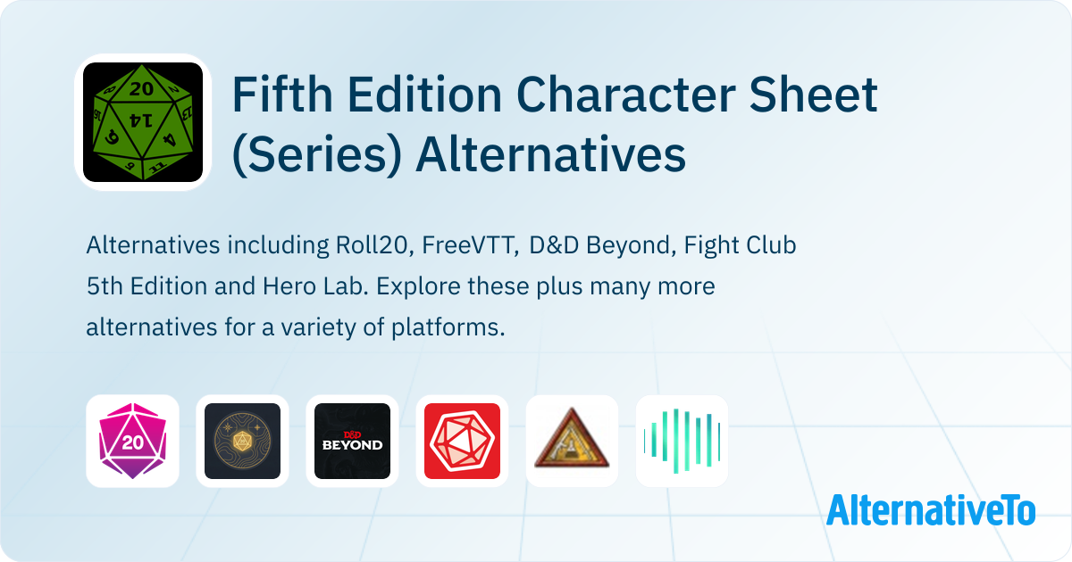 Fifth Edition Character Sheet (Series) Alternatives - Explore Similar ...