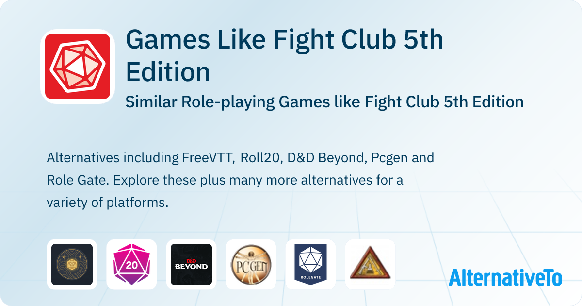 Games Like Fight Club 5th Edition: Similar Role-playing Games 2026 ...
