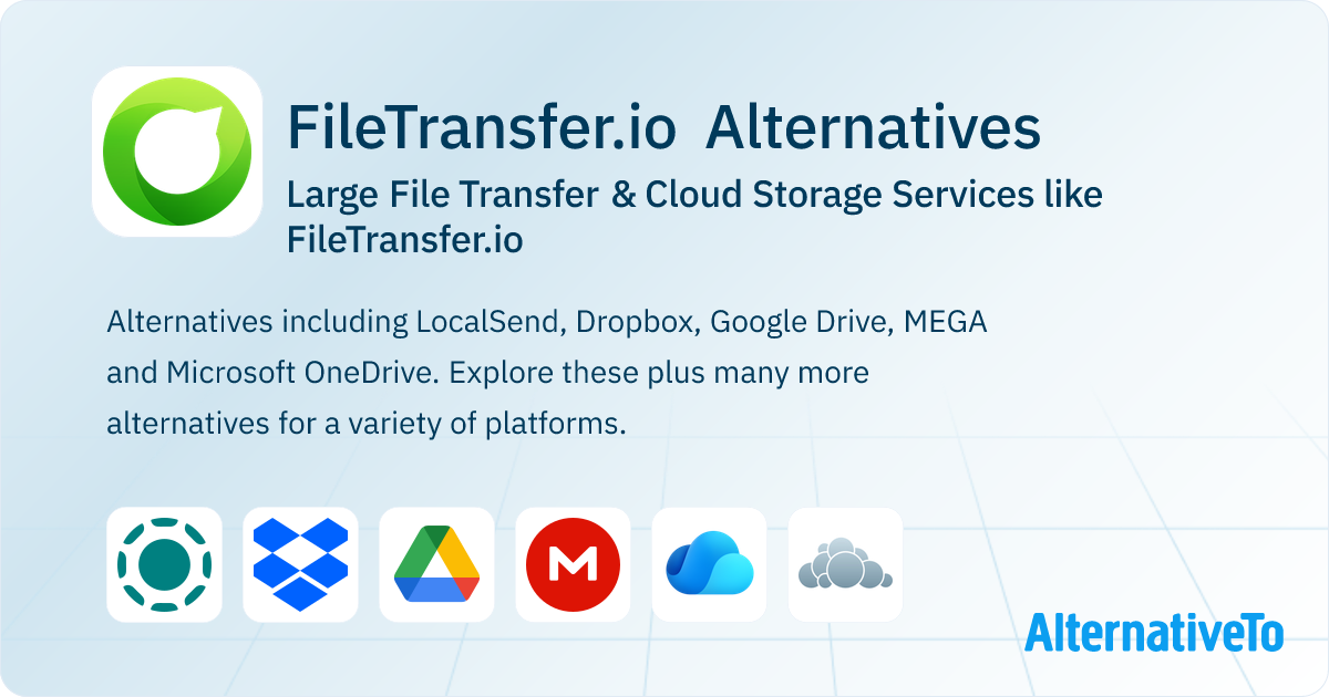 FileTransfer.io Alternatives: Top 12 Large File Transfer Services | AlternativeTo