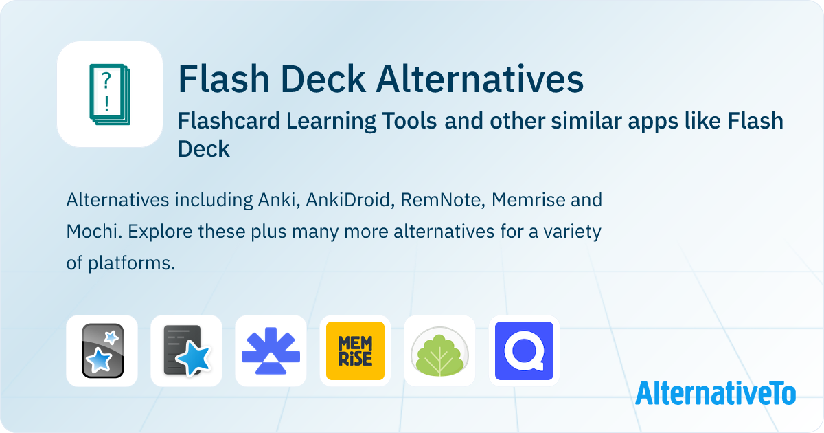 Flash Deck Alternatives: Top 12 Flashcard Learning Tools & Similar Apps ...