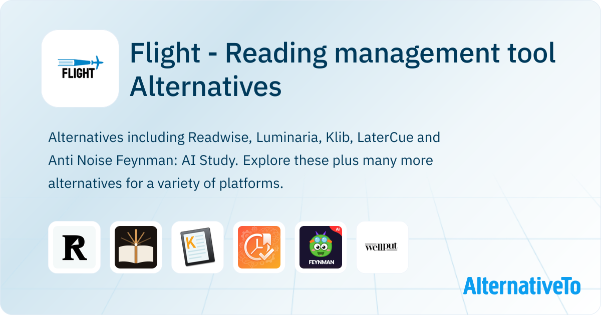 Flight - Reading management tool Alternatives - Explore Similar Apps ...