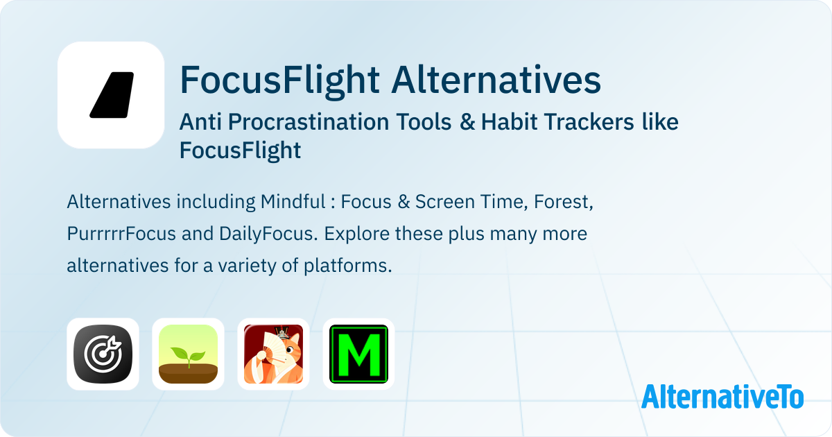 FocusFlight Alternatives: Top 4 Anti Procrastination Tools | AlternativeTo