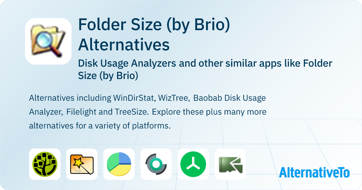 Folder Size (by Brio) Alternatives: Top 12 Disk Usage Analyzers ...