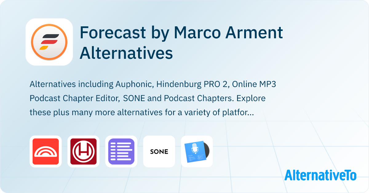 Forecast by Marco Arment Alternatives - Explore Similar Software ...