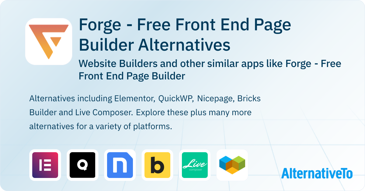 Forge - Free Front End Page Builder Alternatives: Top 12 Website ...