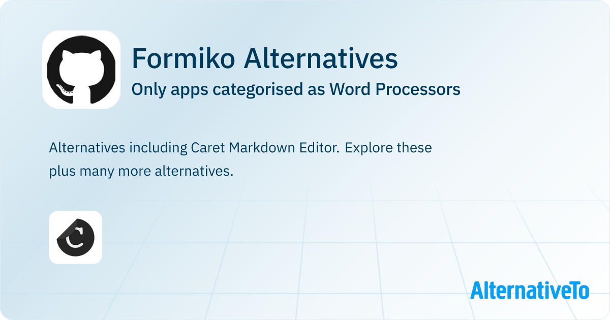 Formiko Alternatives: Top 1 Word Processors | AlternativeTo