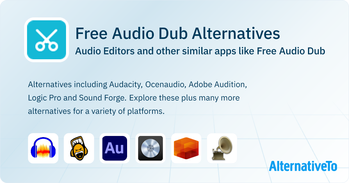 Free Audio Dub Alternatives: Top 12 Audio Editors & Similar Apps ...
