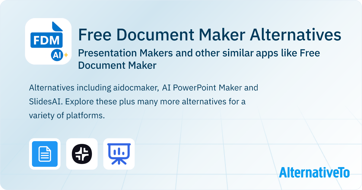 Free Document Maker Alternatives: Top 3 Presentation Makers & Similar ...