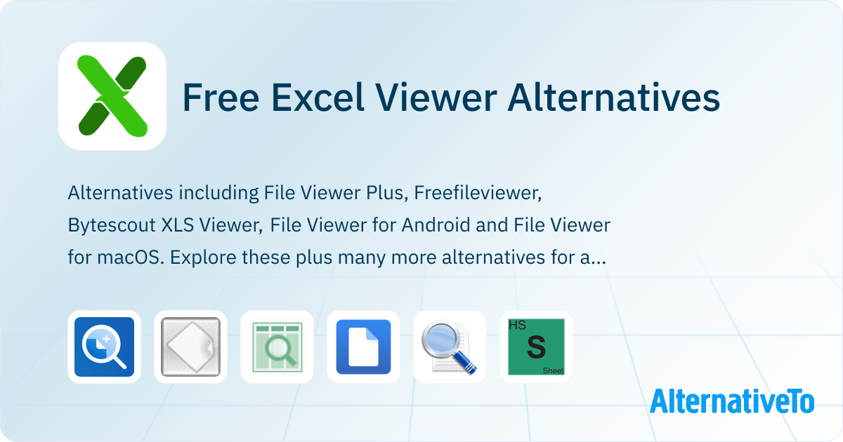 Free Excel Viewer Alternatives - Explore Similar Software | AlternativeTo