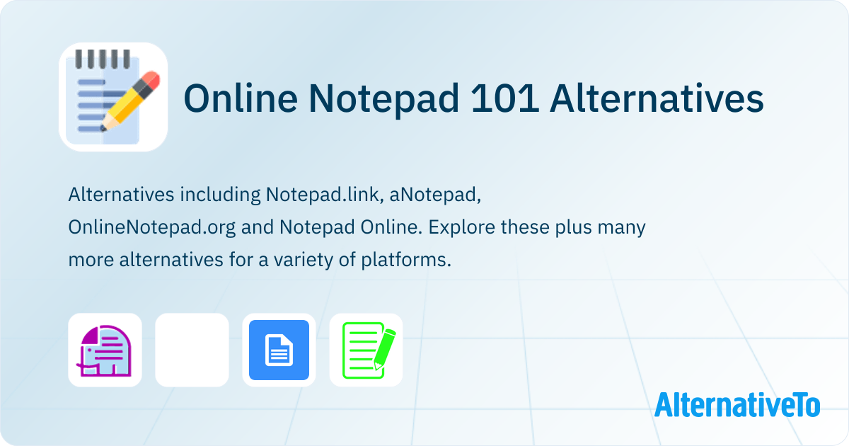 Online Notepad 101 Alternatives - Explore Similar Sites & Apps ...
