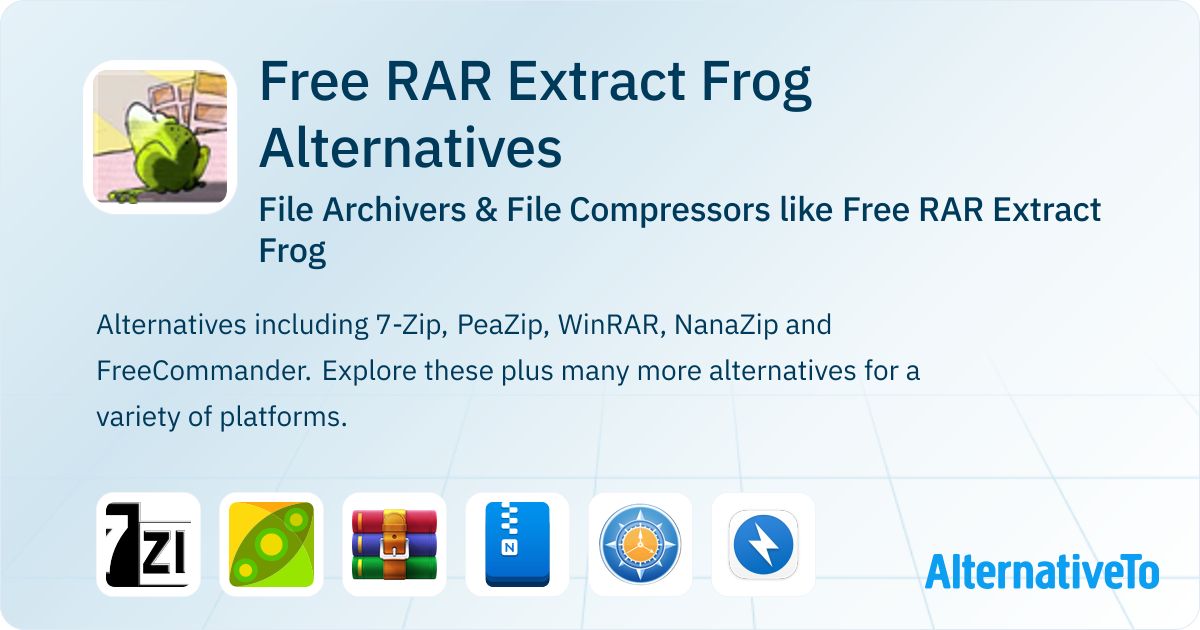 Free RAR Extract Frog Alternatives: Top 12 File Archivers | AlternativeTo