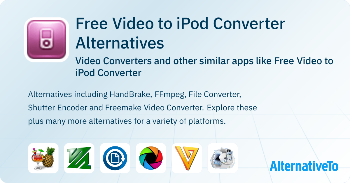 Free Video to iPod Converter Alternatives: Top 12 Video Converters ...