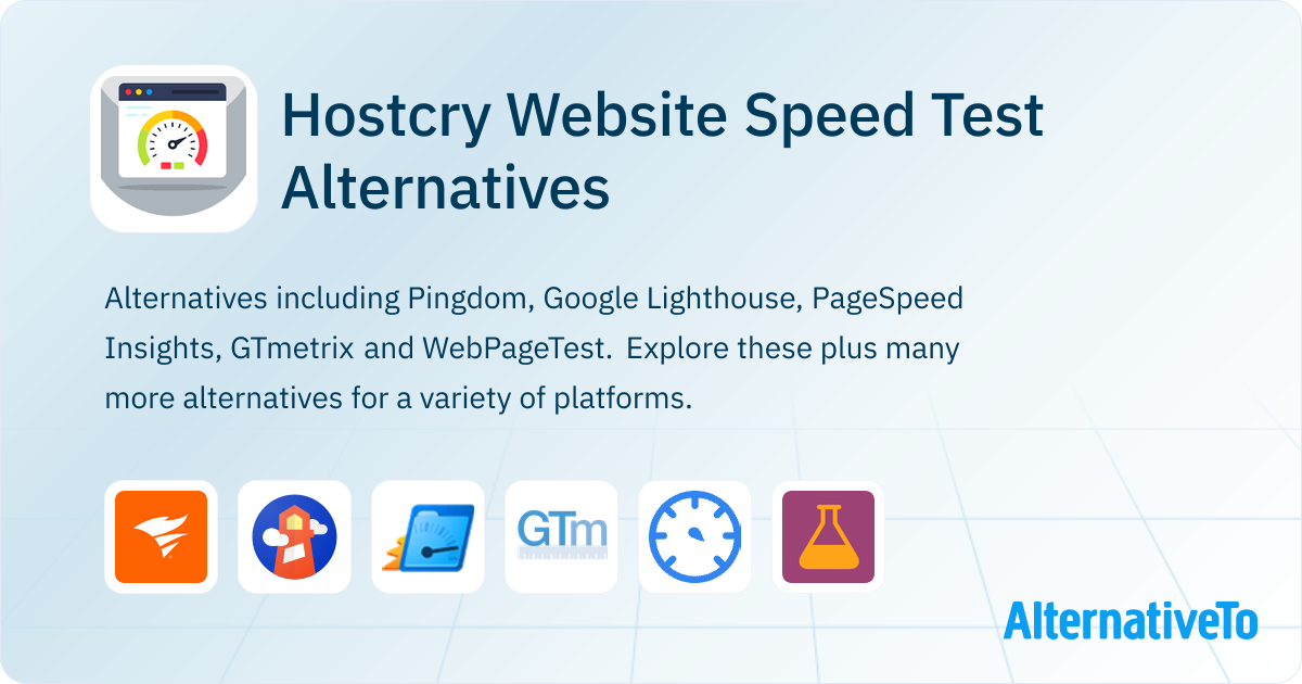 Hostcry Website Speed Test Alternatives - Explore Similar Sites & Apps ...
