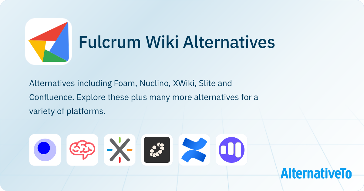 Fulcrum Wiki Alternatives - Explore Similar Sites & Apps | AlternativeTo