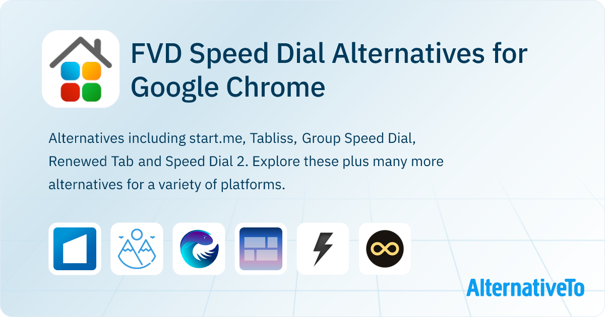 FVD Speed Dial Alternatives for Google Chrome: Top 12 Personal ...