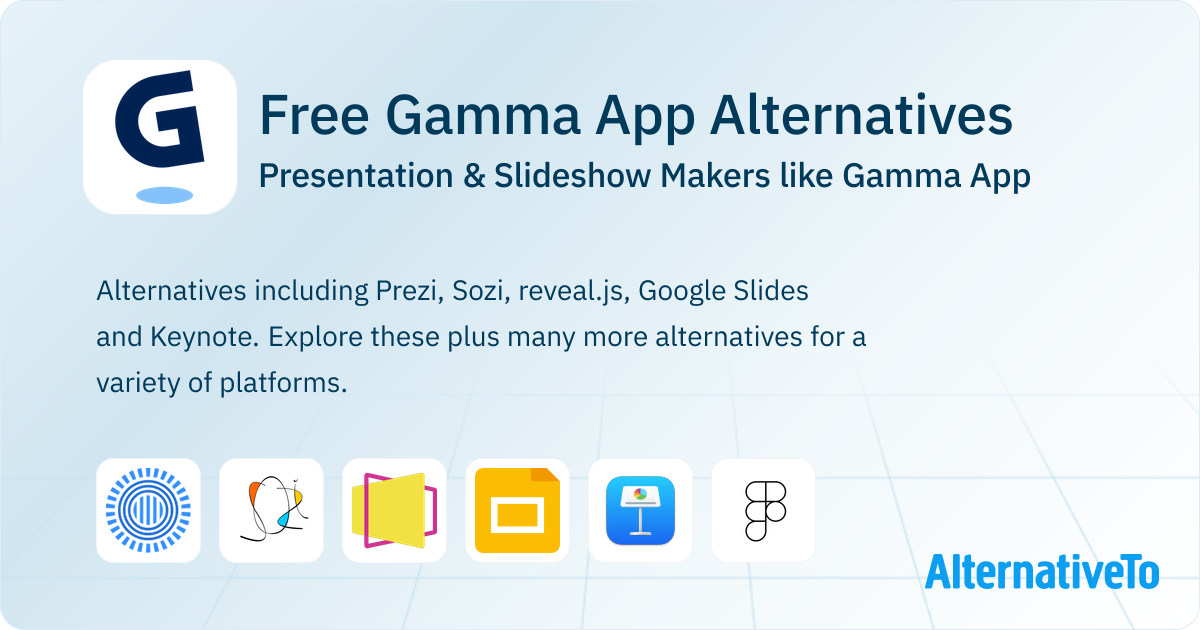 Free Gamma App Alternatives: Top 12 Presentation Makers | AlternativeTo