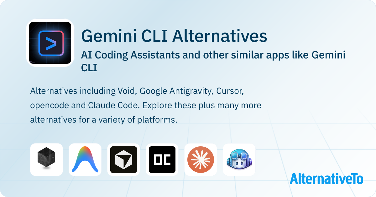 Gemini CLI Alternatives: Top 12 AI Coding Assistants & Similar Apps | AlternativeTo