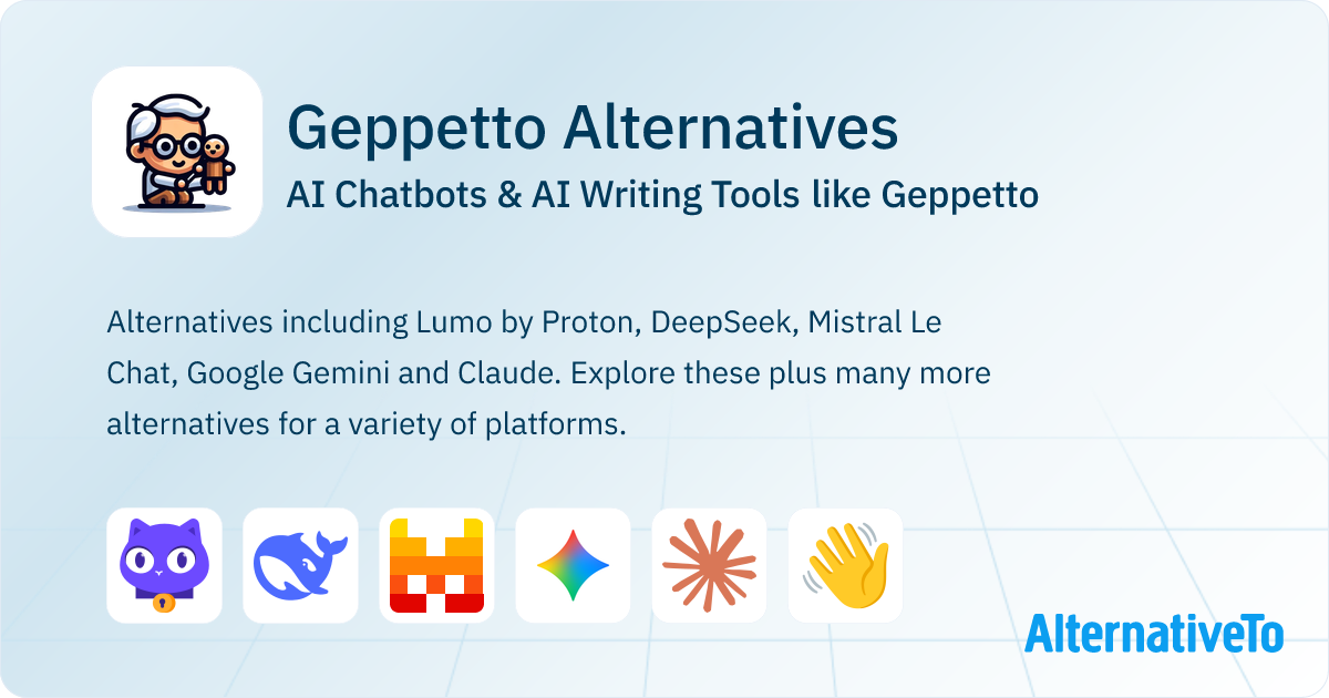 Geppetto Alternatives: Top 12 AI Chatbots & AI Writing Tools ...