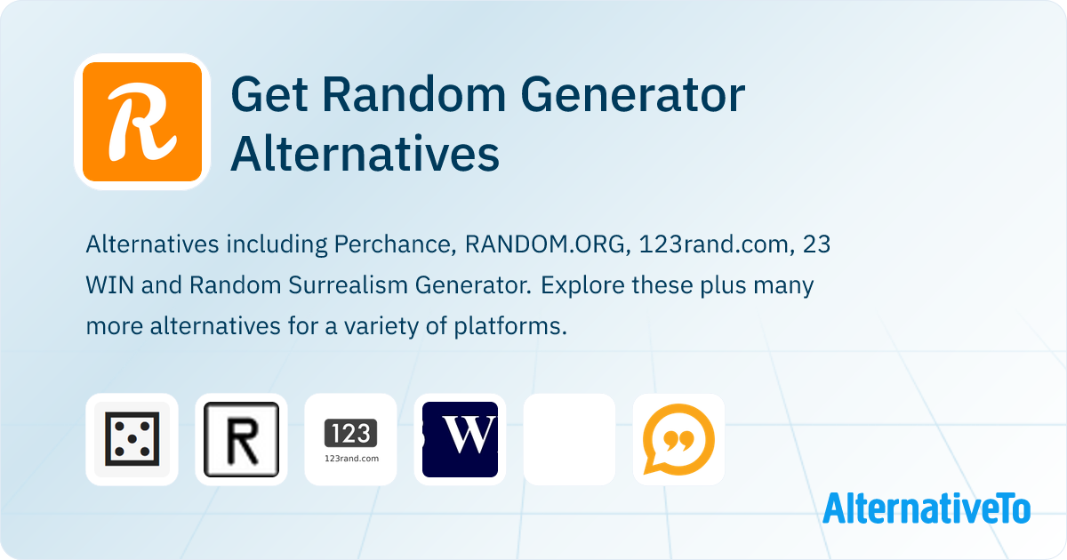 Get Random Generator Alternatives - Explore Similar Sites & Apps ...