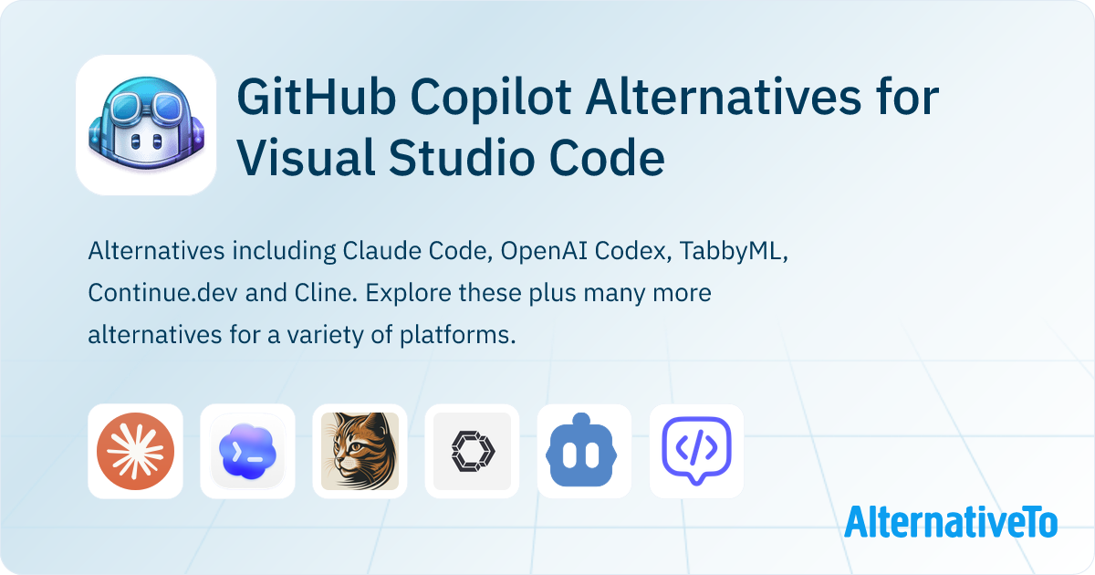 GitHub Copilot Alternatives for Visual Studio Code: Top 12 AI Coding Assistants | AlternativeTo