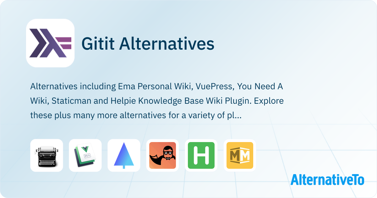 Gitit Alternatives - Explore Similar Sites & Apps | AlternativeTo