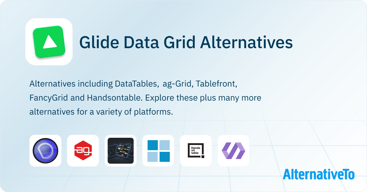 Glide Data Grid Alternatives - Explore Similar Sites & Apps | AlternativeTo