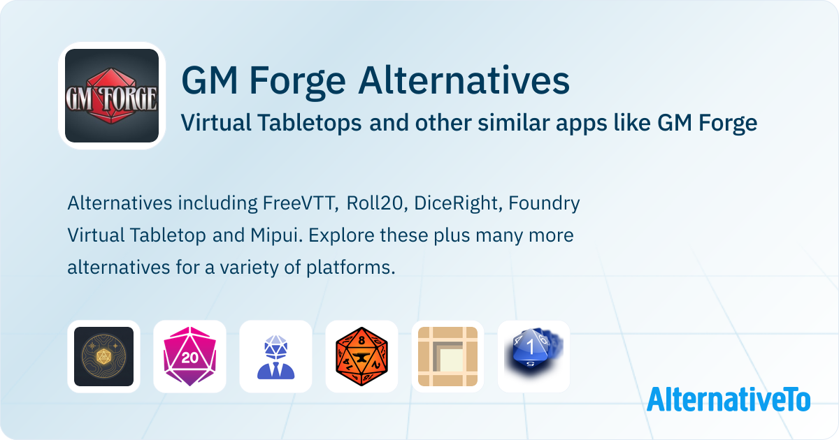 GM Forge Alternatives: Top 23 Virtual Tabletops & Similar Games ...