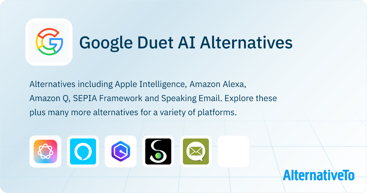 Google Duet AI Alternatives - Explore Similar Sites & Apps | AlternativeTo