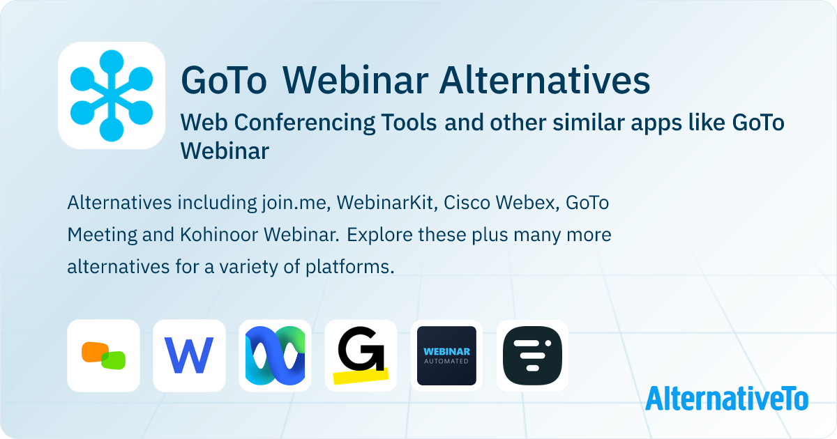 GoTo Webinar Alternatives: Top 12 Web Conferencing Tools & Similar Apps ...