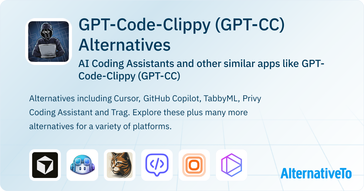 GPT-Code-Clippy (GPT-CC) Alternatives: Top 12 AI Coding Assistants ...