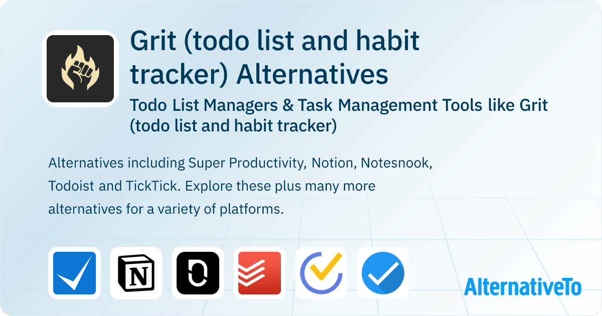 Grit (todo list and habit tracker) Alternatives: Top 12 Todo List ...
