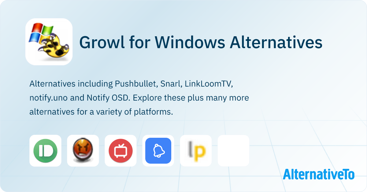 Growl for Windows Alternatives - Explore Similar Software | AlternativeTo