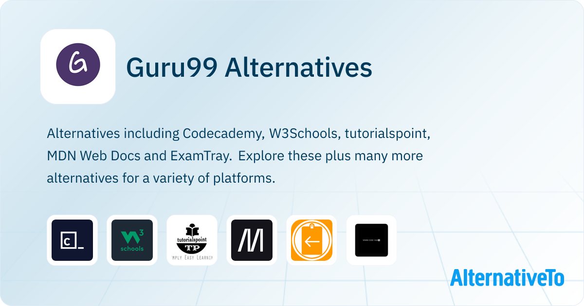 Guru99 Alternatives - Explore Similar Sites & Apps | AlternativeTo