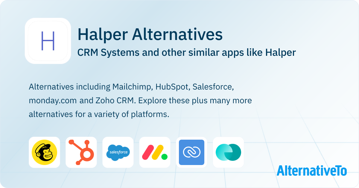 Halper Competitors: Top 9 Alternative CRM Systems | AlternativeTo