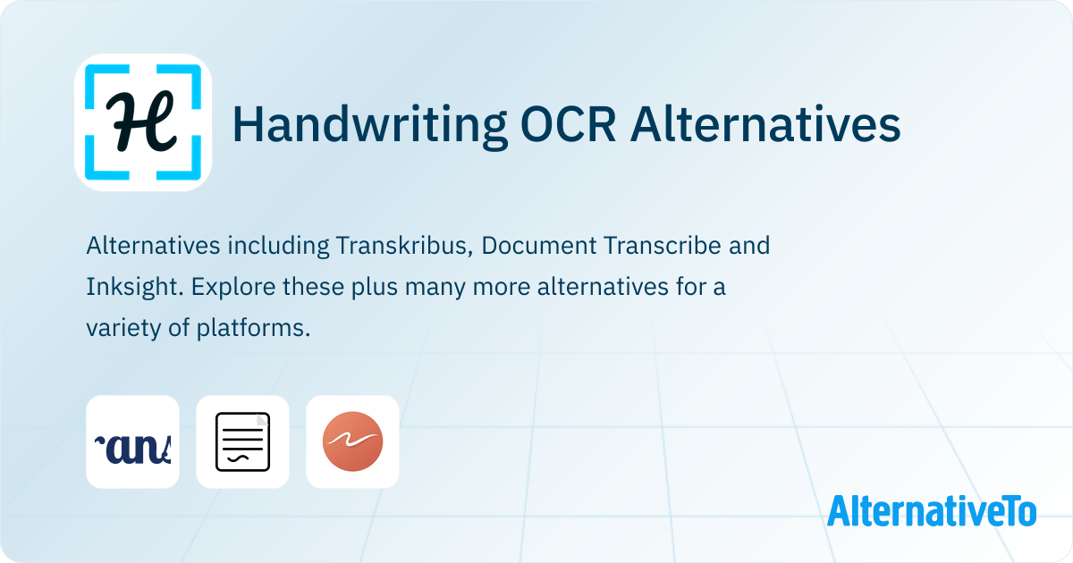 Handwriting OCR Alternatives - Explore Similar Sites & Apps | AlternativeTo
