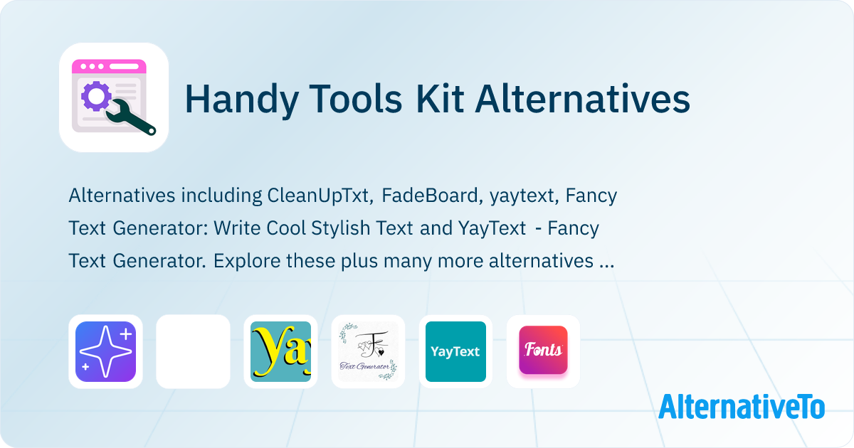 Handy Tools Kit Alternatives - Explore Similar Sites & Apps | AlternativeTo